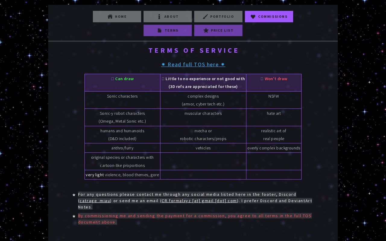 Cat Rage • Commissions